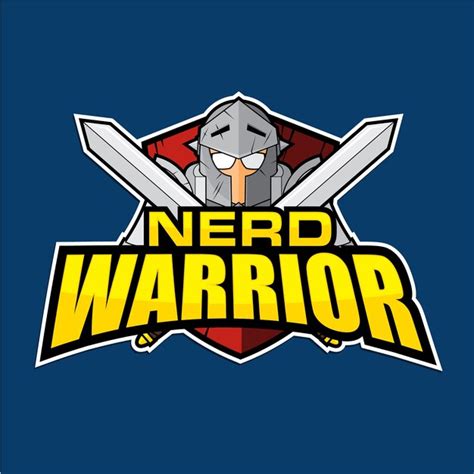 Premium Vector Nerd Warrior Badge Logo
