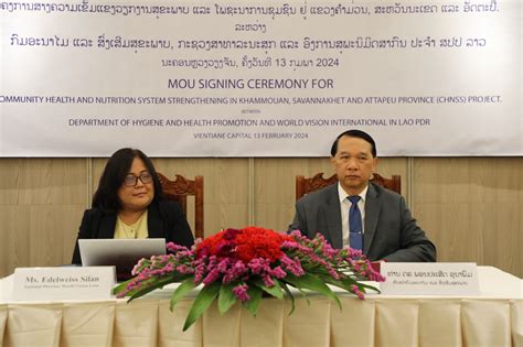 ພິທີເຊັນບົດບັນທຶກຄວາມເຂົ້າໃຈລະຫວ່າງ ກົມອະນາໄມສົ່ງເສີມ ສຸຂະພາບ