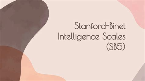 Stanford Binet Intelligence Scale Presentation Pdf