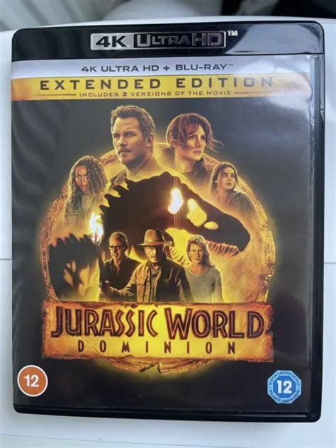 Jurassic World Dominion 4k Ultra Hd Blu Ray 2022 2 Discs Extended