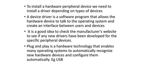 Connect Hardware Peripherals Part One Pptx