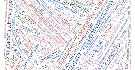 Календарно тематичне планування з української літератури 5 клас 2 сем 2 год на тиждень 2024