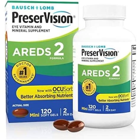 바슈롬 프리저비전 Areds 2 눈 건강 비타민 And 미네랄 보충제 120정 37 할인 후 17 99불 Moduba