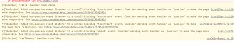 Reactjs Antd Added Non Passive Event Listener To A Scroll Blocking