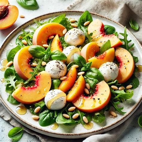 Summer Salad Recipe Refreshing Peach Melon And Mozzarella Delight
