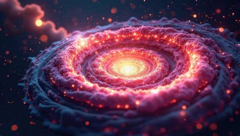 Complex Algorithm Visualized As Swirling Energy Field Concept