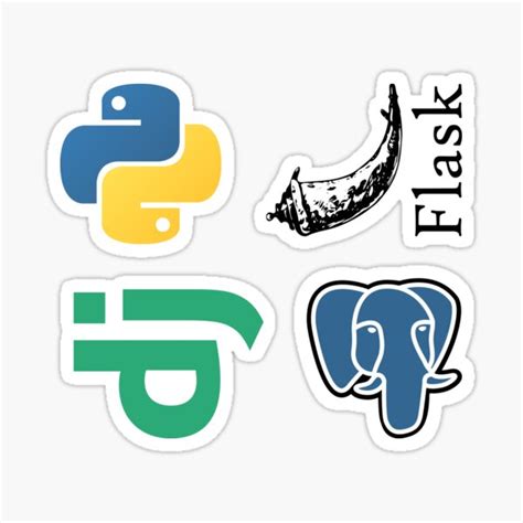 python web development combo pack sticker for sale by devstick redbubble