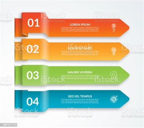 종이 접기 스타일의 4 화살표인 인포그래픽 템플릿입니다 벡터 일러스트레이션 0명에 대한 스톡 벡터 아트 및 기타 이미지 0명 4가지 개체 개념 Istock