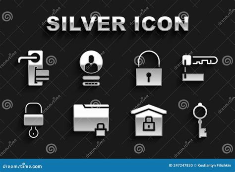 Set Folder And Lock Marked Key Old House Under Protection Lock Digital Door And Create