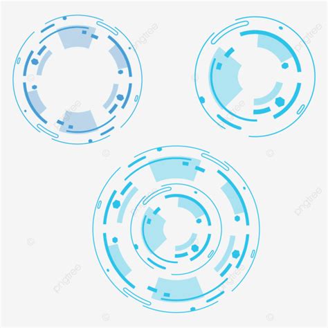 hud interface ui technology vector set hud ui interface png and