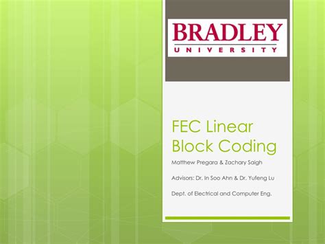 PPT FEC Linear Block Coding PowerPoint Presentation Free Download ID 3298865
