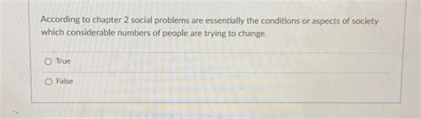 Solved According To Chapter 2 ﻿social Problems Are