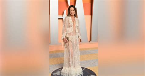 Olivia Wilde Wears Sheer White Dress To Vanity Fair After Party Photos