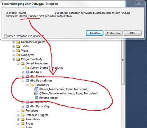 Sql Server Parameter Of Stored Procedure Not Found Stack Overflow