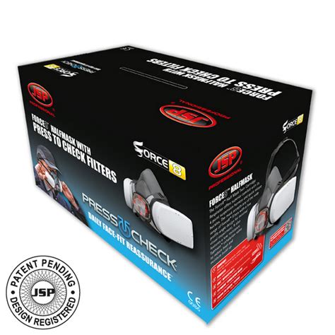 Jsp Force 8 Half Mask With Press To Check P3 Filters Wise Worksafe