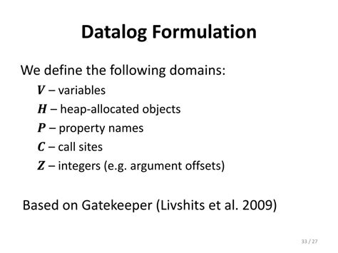 Ppt Practical Static Analysis Of Javascript Applications In The Presence Of Libraries And