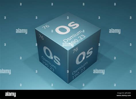 Osmium 3d Rendering Of Symbols Of The Elements Of The Periodic Table Atomic Number Atomic