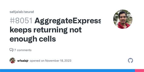Aggregateexpression Keeps Returning Not Enough Cells · Issue 8051