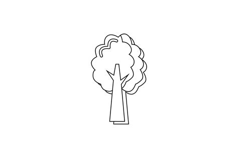 Tree Beautiful Outdoor Outline Graphic By Lionalstudio Creative Fabrica