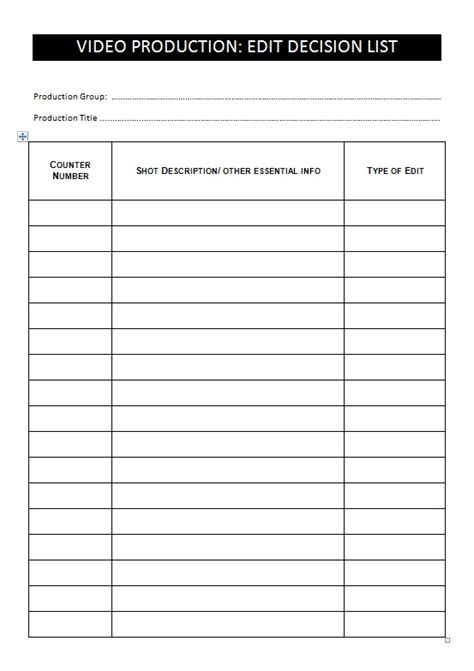 Lydia Owen Edit Decision List