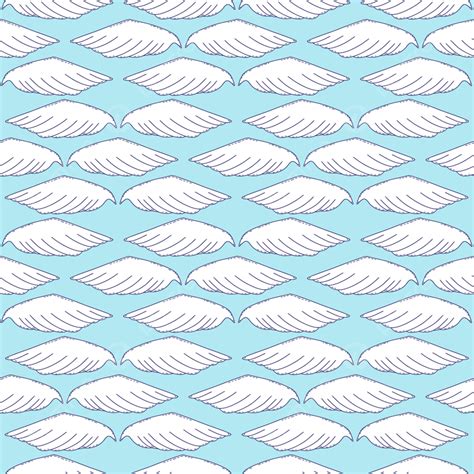 White Wings Pattern Repeat Linen Background Wallpaper Fantasy