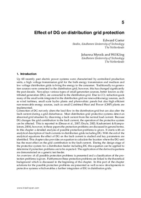 Pdf Effect Of Dg On Distribution Grid Protection