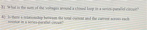 Solved 3 What Is The Sum Of The Voltages Around A Closed