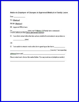 Medical Leave Sample Fmla Letter To Employer PDF Template