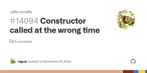 Constructor Called At The Wrong Time · Issue 14094 · Ruffle Rsruffle · Github