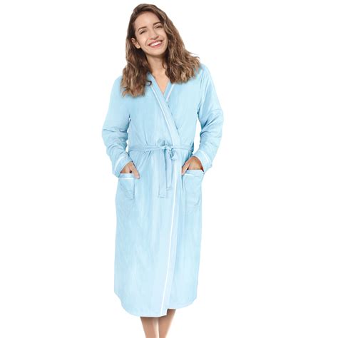 Catalonia Lightweight Ladies Bathrobe Long Summer Robe With Pockets