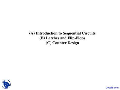 Latches And Flip Flops Digital Systems Lecture Slides Docsity