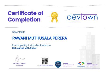pawani perera on linkedin devtown react microsoftlearn