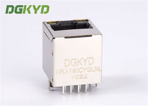 Vertical 180 Degree Ethernet Rj45 Connector Shielded Rj45 Jack With Magnetics