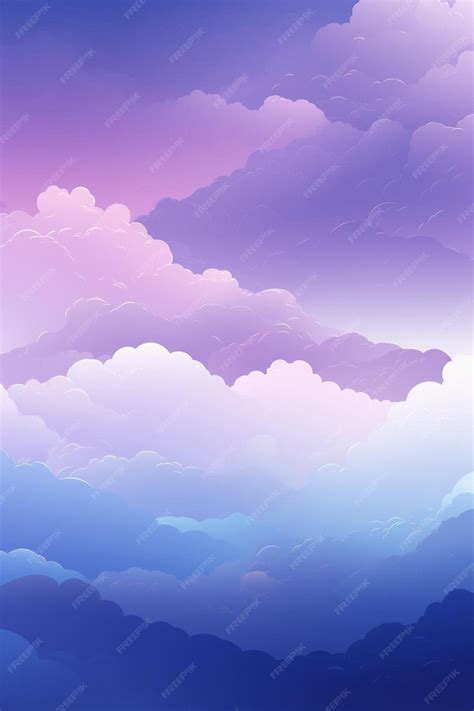 Premium Photo A Purple And Blue Sky With Clouds In The Background
