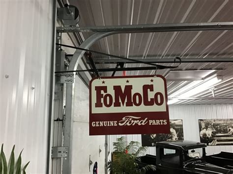 Fomoco Double Sided Tin Hanging Sign At Indy Road Art 2021 As Q160 Mecum Auctions