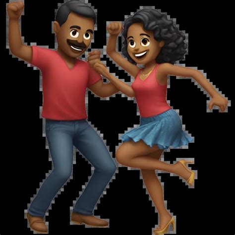 A Couple Dancing Salsa Emoji Ai Emoji Generator