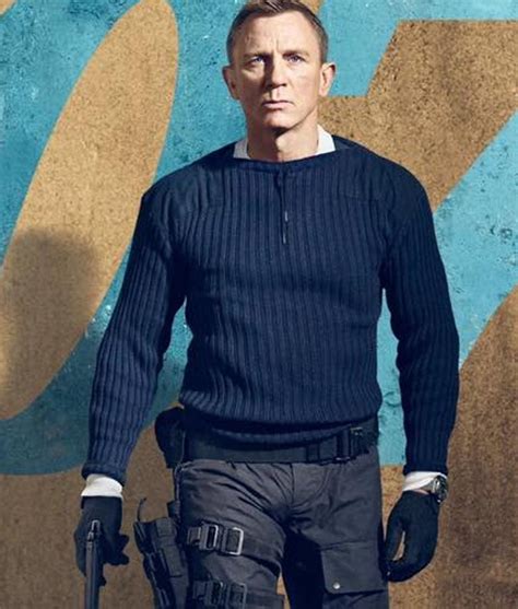 No Time To Die James Bond Blue Sweater Usa Jacket
