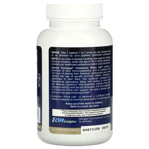 American Jarrow Formulas Colostrum Prime Life Bovine Colostrum Immune