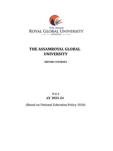 Ug 1st Sem Minor Courses Guidelines Pdf Chemical Bond Biotechnology