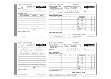 Check Deposit Slip Example