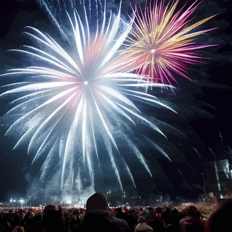 Abstract Fireworks Background Fireworks Light Up In The Sky Concept
