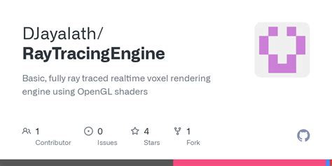 Github Djayalath Raytracingengine Basic Fully Ray Traced Realtime Voxel Rendering Engine