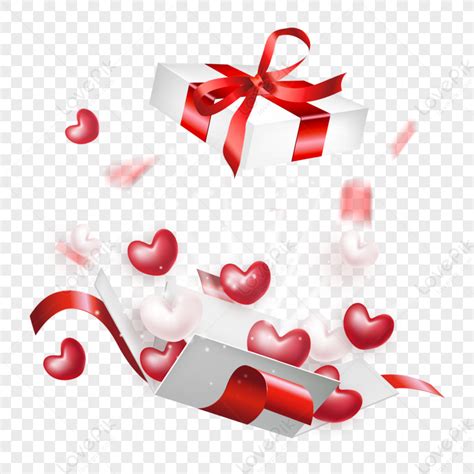 밝은 조명 효과는 발렌타인 데이 사랑 상자를 엽니 다 우주 일러스트화려한빨간 Png 일러스트 무료 다운로드 Lovepik
