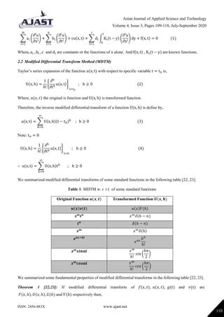 Solving Partial Integro Differential Equations Using Modified Differential Transform Method