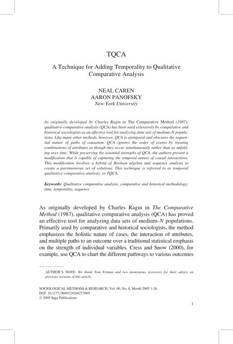 Pdf Tqca A Technique For Adding Temporality To Qualitative