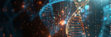 Dna Strand Morphing Into Digital Data Visualization With Futuristic Scifi Background Concept Of