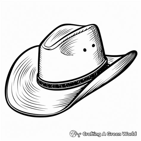 Cowboy Hat Coloring Pages Free And Printable