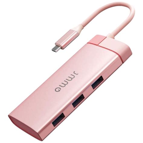 Jmmo Portable 5 In 1 Usb C Hub Pink Shop Today Get It Tomorrow