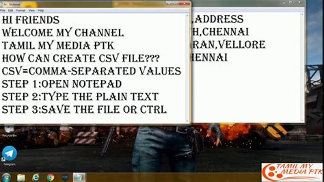 How Can Create Csv File Youtube