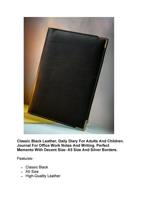 Classic Black Leather Diary
